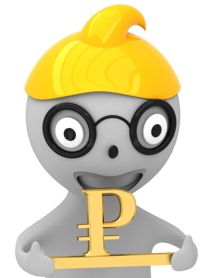 Ruble Symbol Sign Isolated Rouble Russian Ruble 3d Render Stock ...