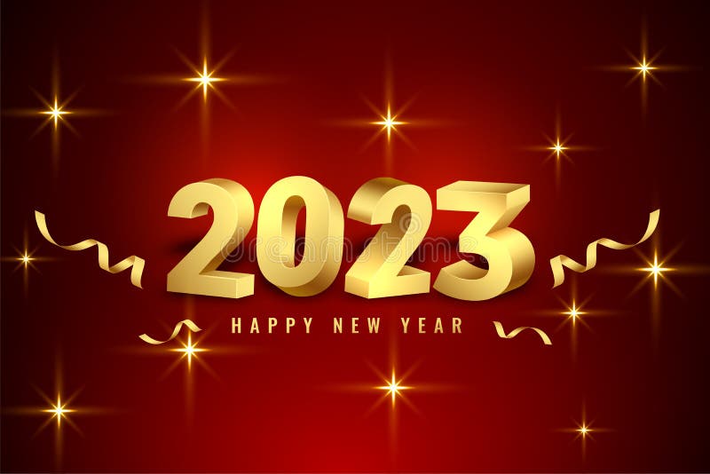 3d 2023 Golden Text for New Year Event Banner Stock Vector ...