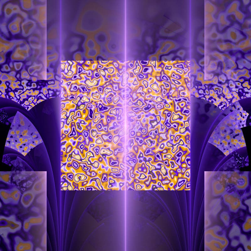 Golden and violet pattern stock illustration. Illustration of yellow ...