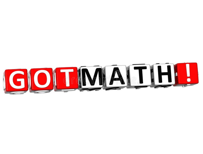 3D Got Math Cube text stock illustration. Illustration of grain - 91878363