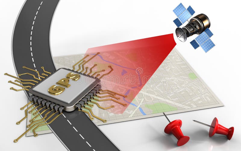3d gps chip stock illustration. Illustration of graphic - 99083270