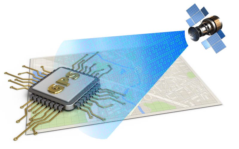 3d gps chip stock illustration. Illustration of digital - 98160536
