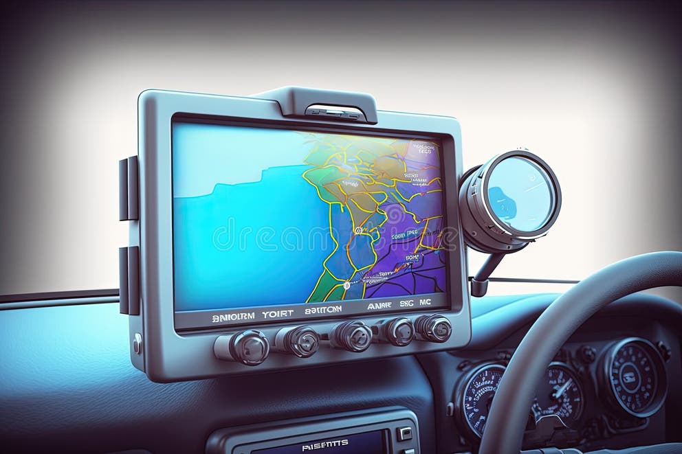 3d Gps system Navigation stock illustration. Illustration of guidance ...