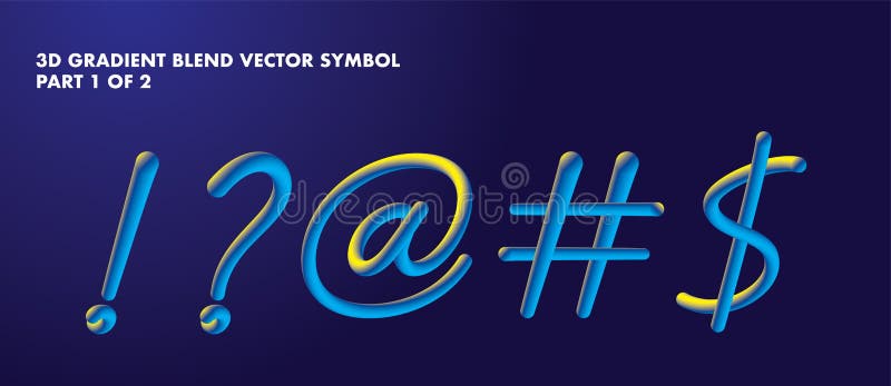 3D gradient blend symbol stock vector. Illustration of letters - 140968422