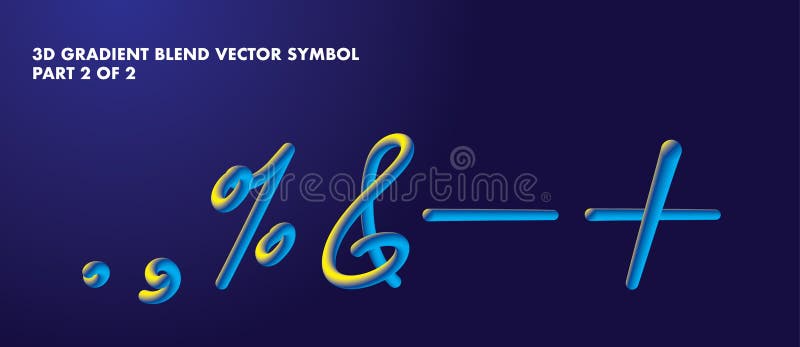 3D gradient blend symbol stock vector. Illustration of graphic - 140968695