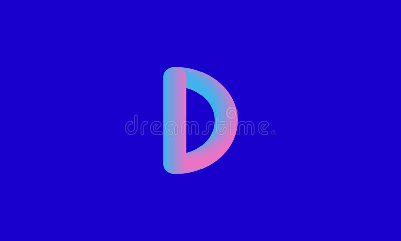 3d Gradient Letter D,3d Letters D Logo Design,gradient D,3d Decorative ...