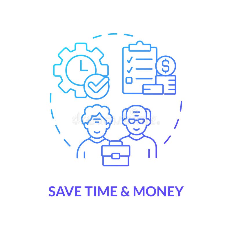 Money and Time Wasting Concept Icon Stock Vector - Illustration of ...