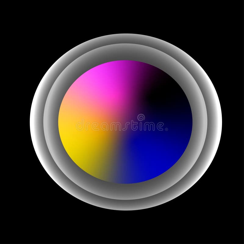 3d Gradient Sphere at Black Background Stock Illustration ...