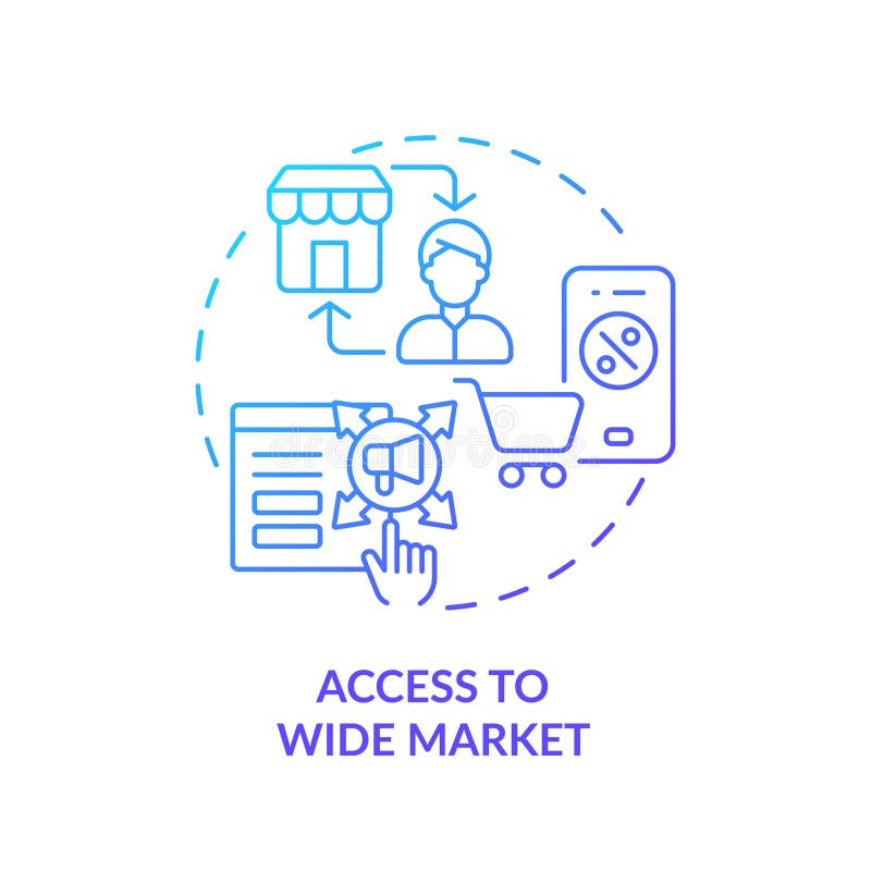 Access To Market Icon Stock Illustrations – 151 Access To Market Icon ...