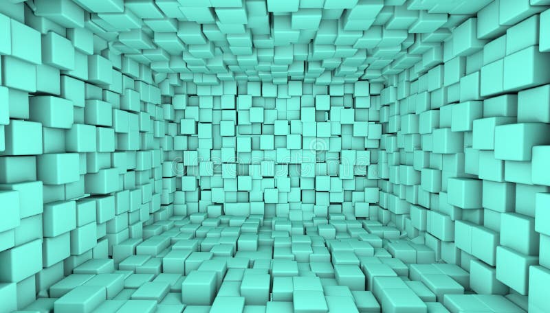 3d Gradients Cube Wallpaper Room Stock Illustration - Illustration of ...