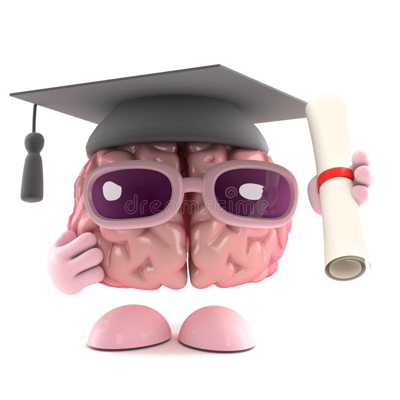 3d Graduate brain stock vector. Illustration of medical - 39409370