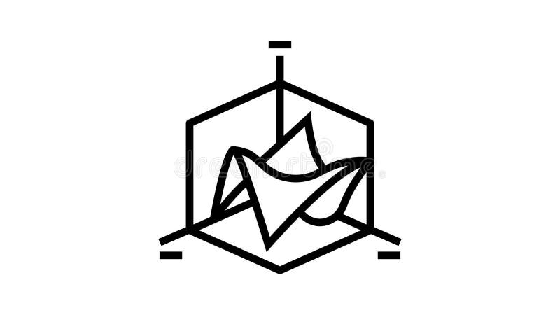 Line Graph Line Icon Animation Stock Footage - Video of presentation ...