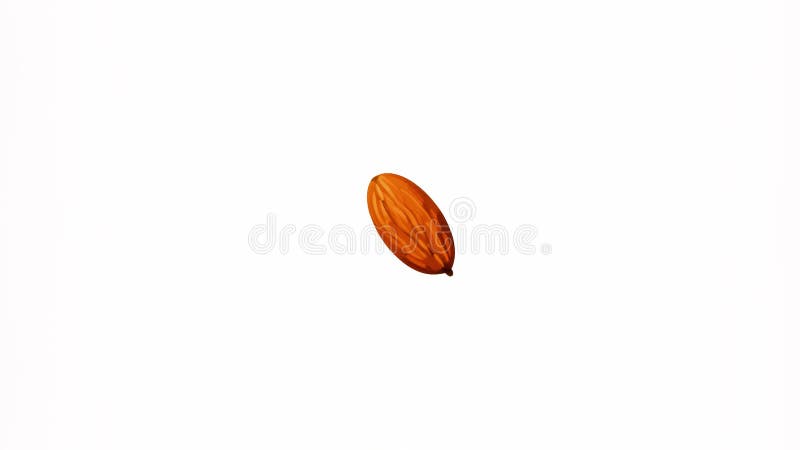 2d Graphic Almond Icon Isolated on a White Screen Stock Video - Video ...