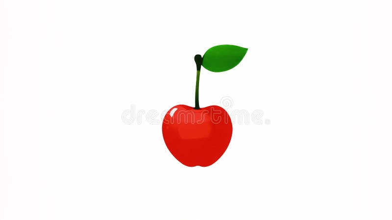 2d Graphic Cherry Isolated on a Green Screen. Stock Footage - Video of ...