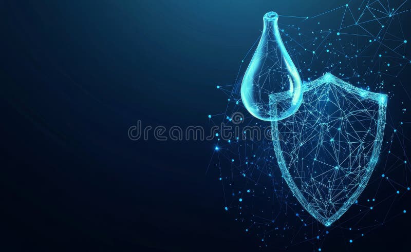 In this 3D Graphic Concept, an Abstract Drop of Water is Shown Behind ...