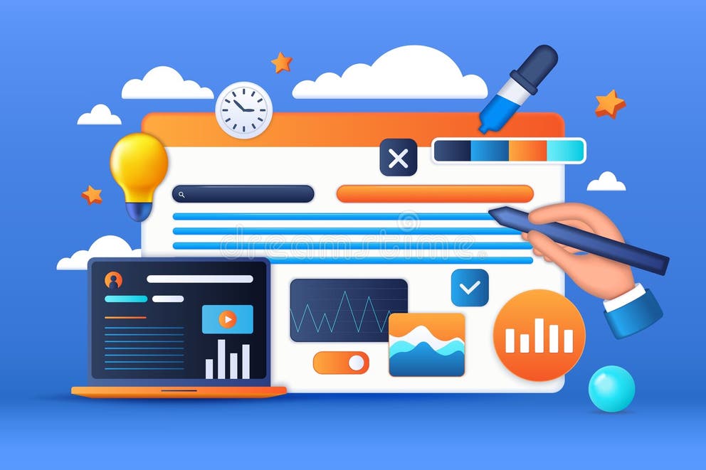 3D Graphic Design. Web UI Render. Website Creating. Software for ...