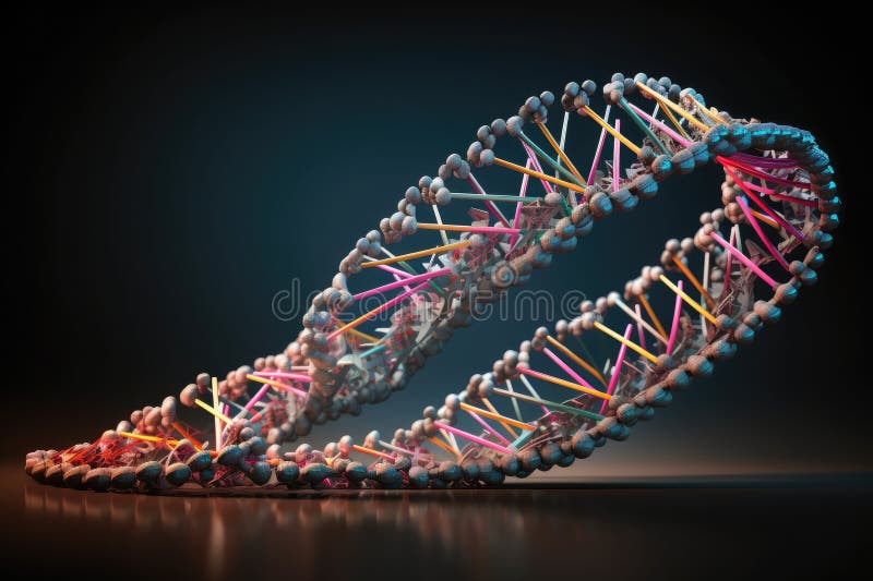 3-d Graphic of Dna Double Helix, Viewed from All Angles Stock ...