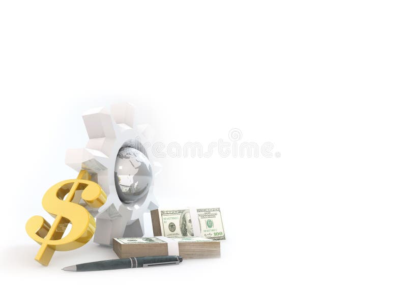 Financial Mechanisms Cog Wheel Gear in the Eye - Illustration Isolated ...