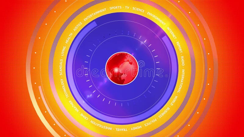 Graphical Digital News Background with Earth Globe on Floor Stock Image ...