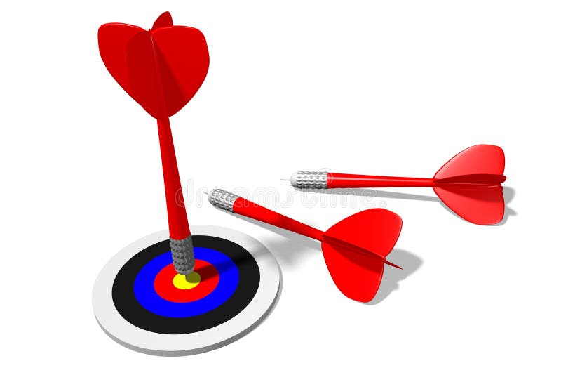 3D Graphics, Darts, Metaphors - Goal... Stock Illustration ...