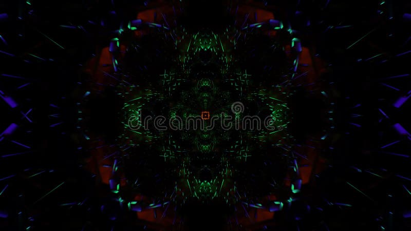 Abstract, Vibrant Visuals Flash with Futuristic Strobe Lights in a VJ ...