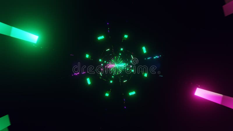 Dynamic VJ Loop Backdrop with Neon Disco Flashing Light Flashes ...
