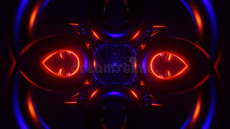 Hypnotic Strobe Glows Create a Pulsating Neon VJ Loop Backdrop. Stock ...