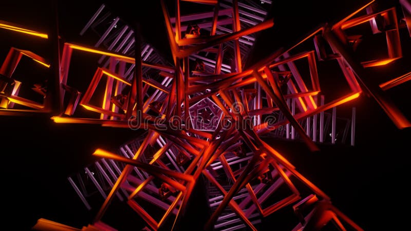 A Mesmerizing Dance of Neon Lights in a Pulsating and Psychedelic VJ ...