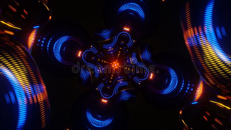 Rhythmic VJ Loop: Abstract Neon Swirls Pulse in a Dance. Stock Video ...