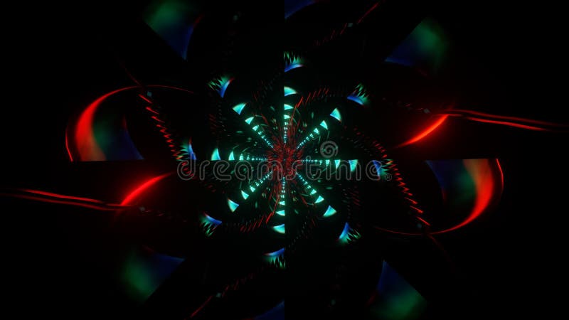 A Vibrant Display of Pulsating Neon Lights in a Hypnotic and ...