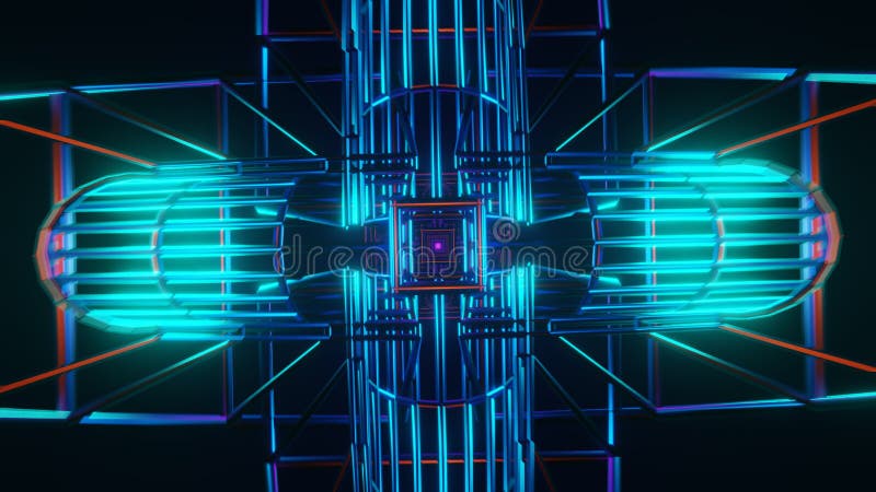 A Vibrant Display of Pulsating Neon Lights in a Hypnotic and ...