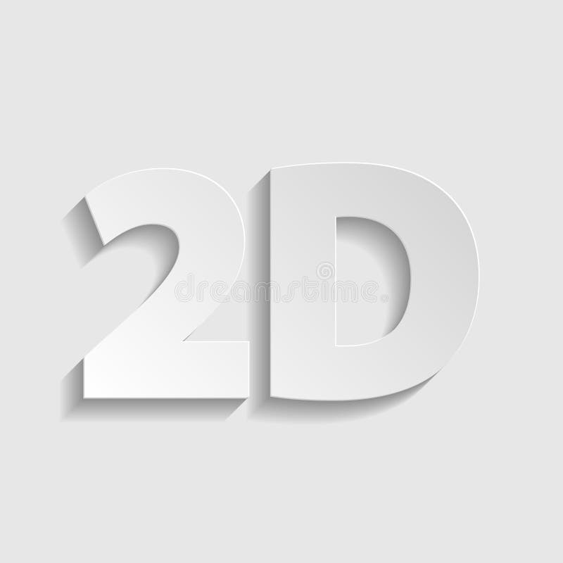 2d Graphics Sign. Paper Style Icon. Illustration Stock Illustration ...