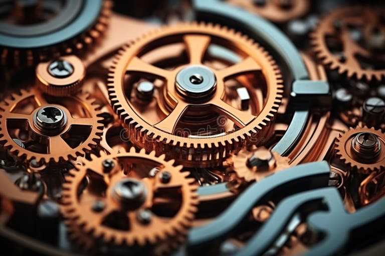 3d Graphics Style of Mechanical Gears in Motion, Engineering ...