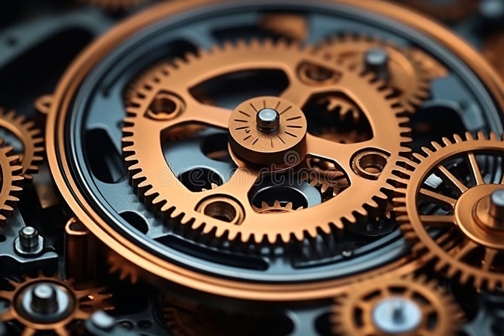 3d Graphics Style of Mechanical Gears in Motion, Engineering ...