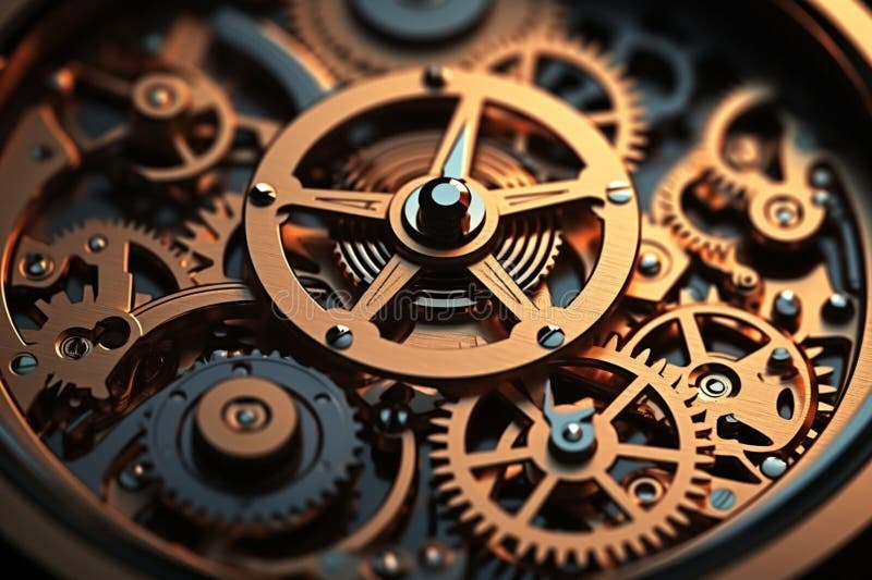 3d Graphics Style of Mechanical Gears in Motion, Engineering ...