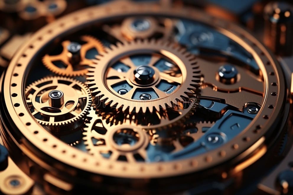 3d Graphics Style of Mechanical Gears in Motion, Engineering ...