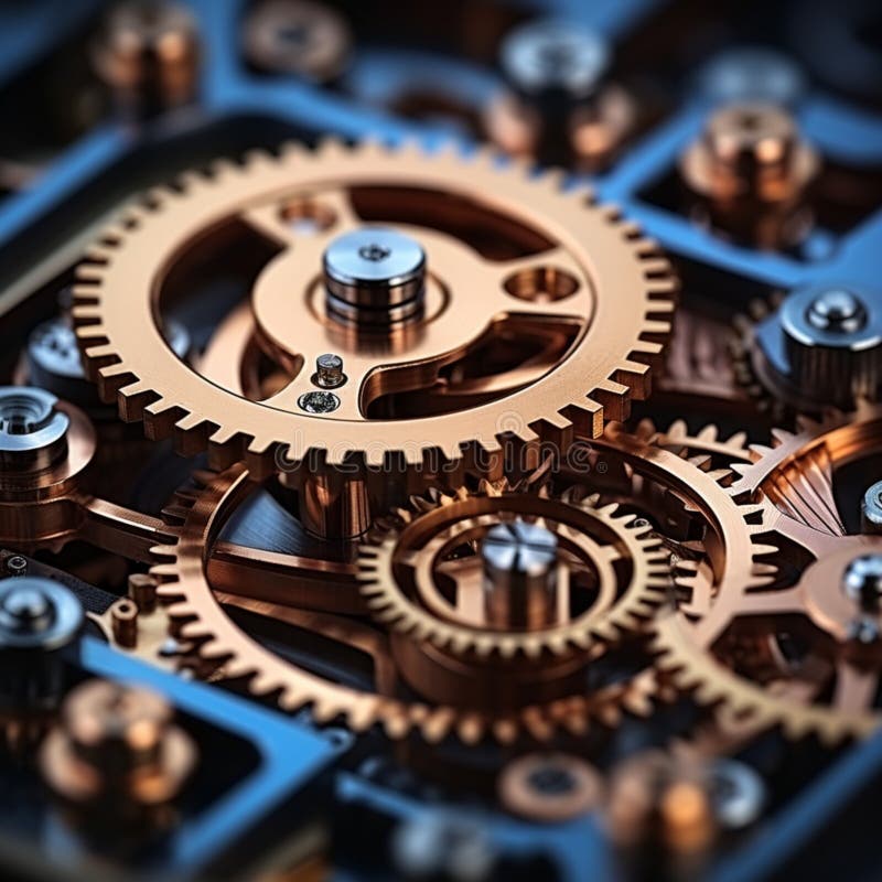 3d Graphics Style of Mechanical Gears in Motion, Engineering ...