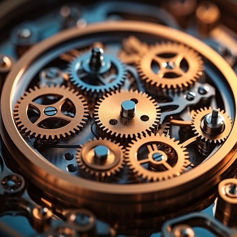 3d Graphics Style of Mechanical Gears in Motion, Engineering ...