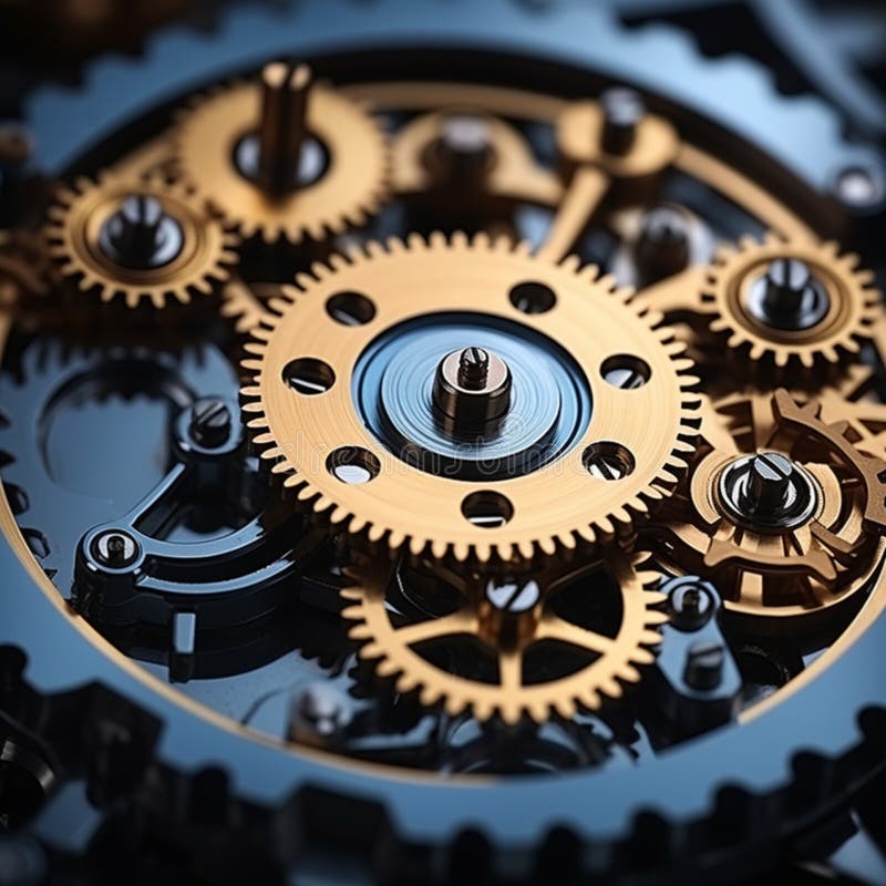 3d Graphics Style of Mechanical Gears in Motion, Engineering ...