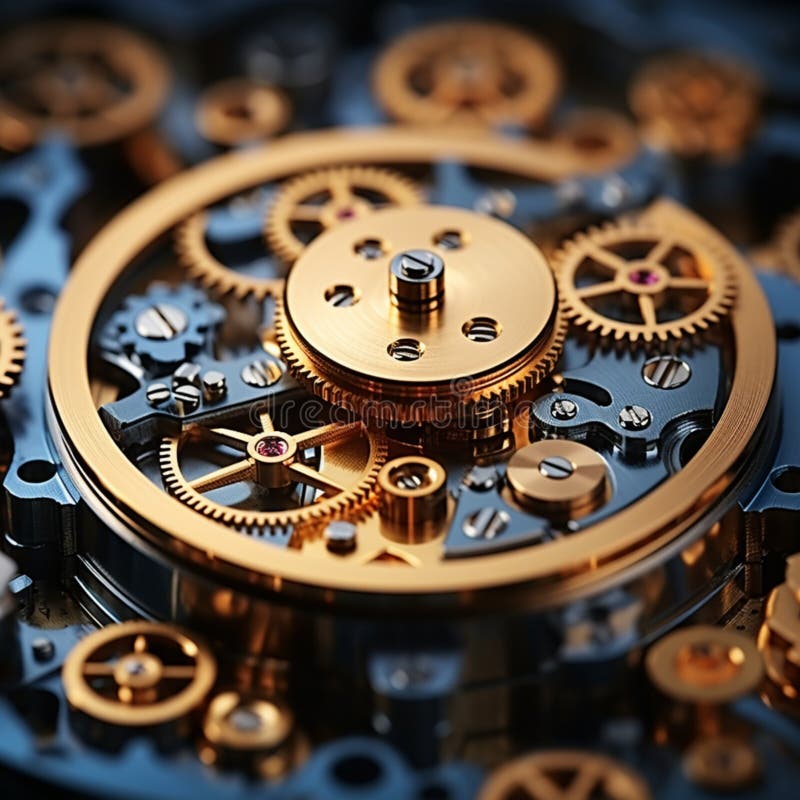 3d Graphics Style of Mechanical Gears in Motion, Engineering ...