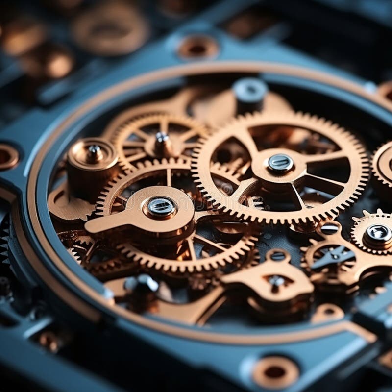 3d Graphics Style of Mechanical Gears in Motion, Engineering ...