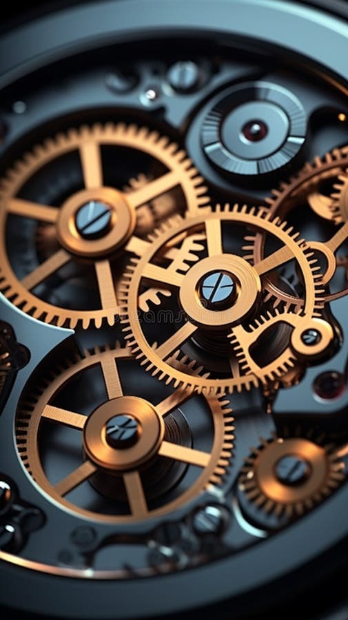 3d Graphics Style of Mechanical Gears in Motion, Engineering ...