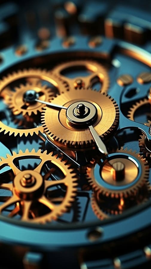 3d Graphics Style of Mechanical Gears in Motion, Engineering ...