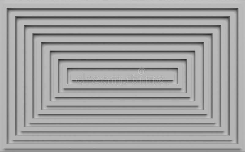 3d Gray Abstraction from Simple Shapes Stock Illustration ...