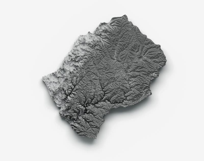 Grayscale 3D Rendering of Futuristic Background with Interesting ...