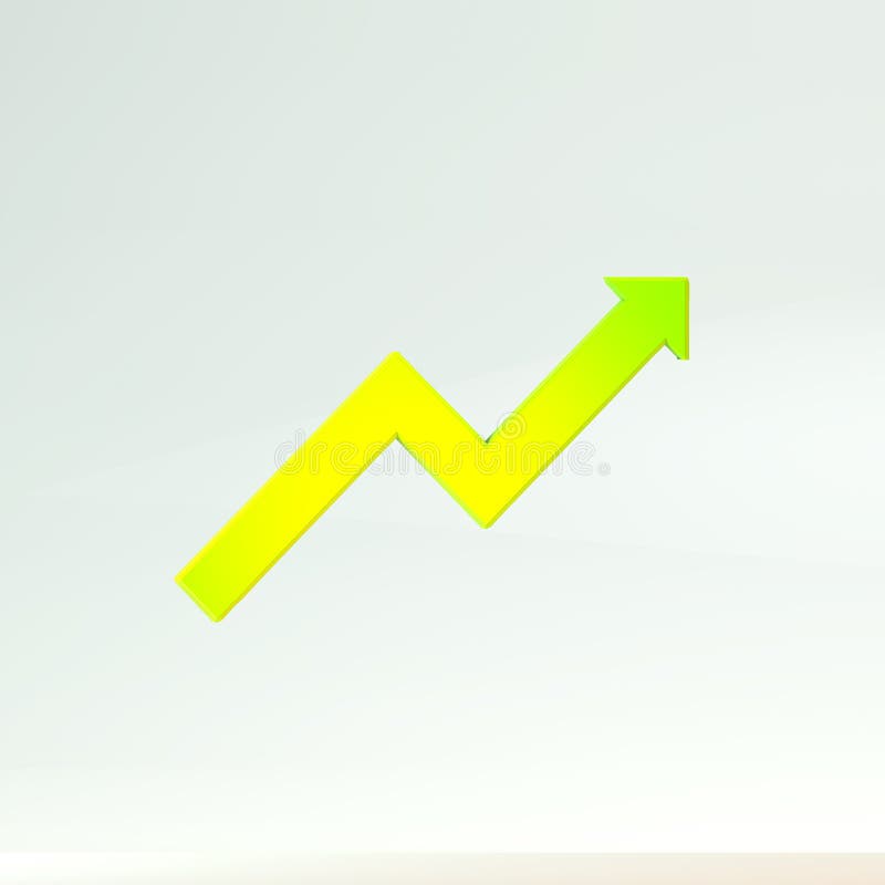 3D Green Arrow Showing Increase Stock Illustration - Illustration of ...