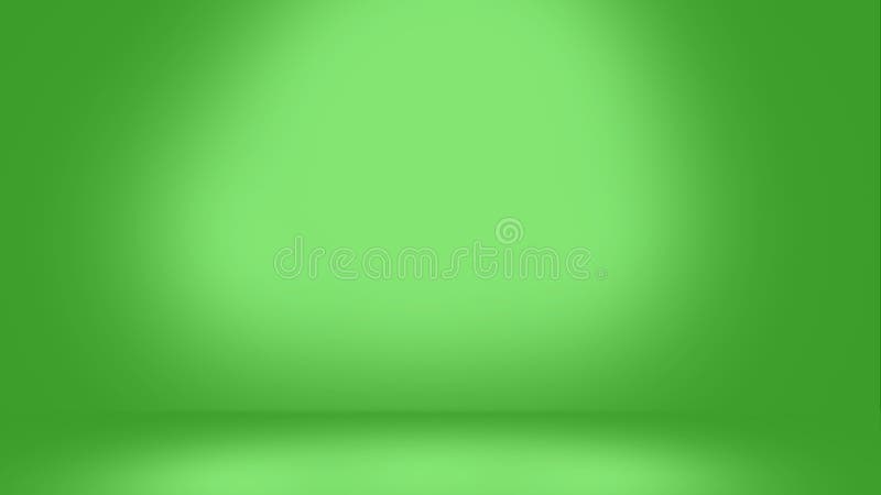 3d Green Colour Gradient Room Stock Illustration - Illustration of ...