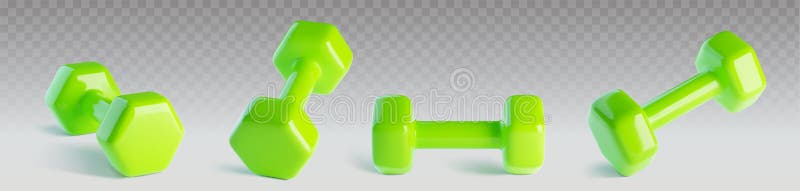 3d Green Dumbbell for Gym Exercise Stock Vector - Illustration of icon ...