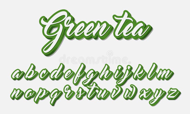 Green Editable Text Effect. Vector Editable Text Effect Stock Vector ...