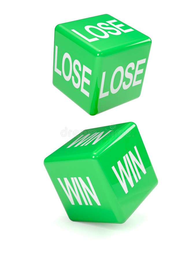 Dice - Win Vs Lose stock illustration. Illustration of gamble - 16124292